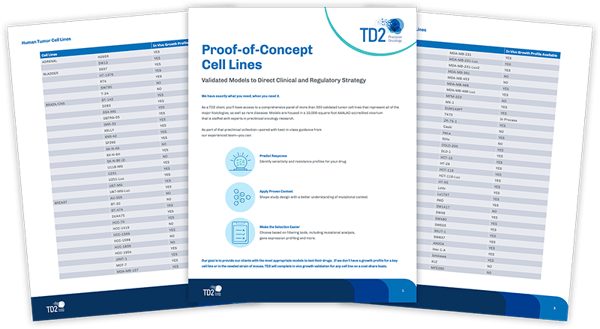 LP – Validated Tumor Cell Lines - TD2 Precision Oncology